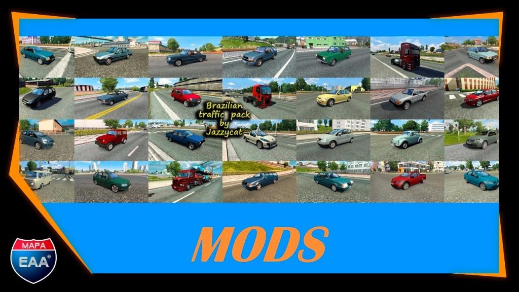 MEGA PACK BRAZILIAN TRAFFIC ETS2 MOD - ETS2 Mod Download