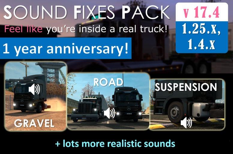 SOUND FIXES PACK V17.4 – ANNIVERSARY EDITION MOD - ETS2 Mod Download