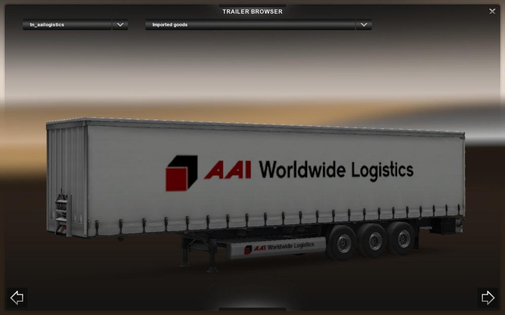 AAI WORLWIDE LOGISTICS TRAILER 1.21-1.25 ETS2 - ETS2 Mod Download
