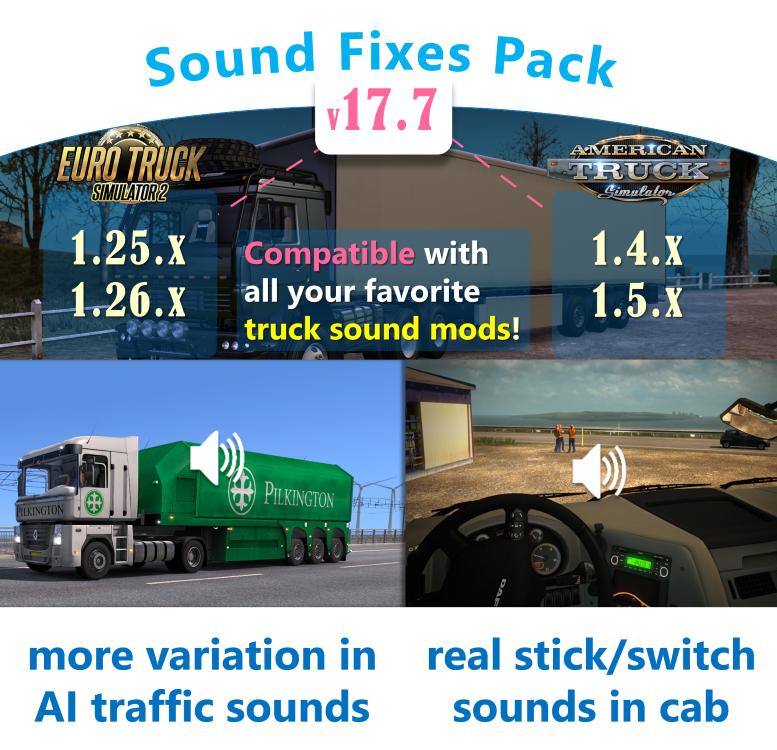 SOUND FIXES PACK V17.7 ETS2 - ETS2 Mod Download