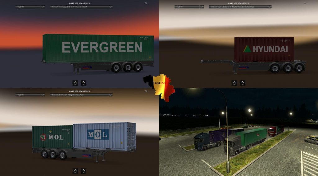 TRAILER PACK CONTAINER #1 V1.25 [DIRTY] 1.25.X TRAILERS MOD - ETS2 Mod ...