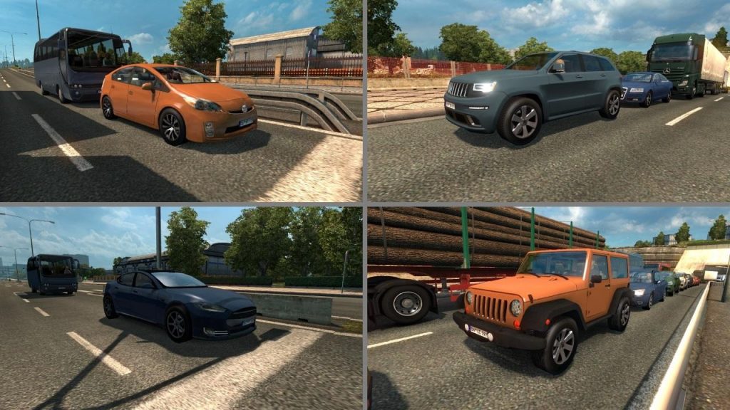 4 VEHICLES TRAFFIC ATS 1.26 MOD - ETS2 Mod Download