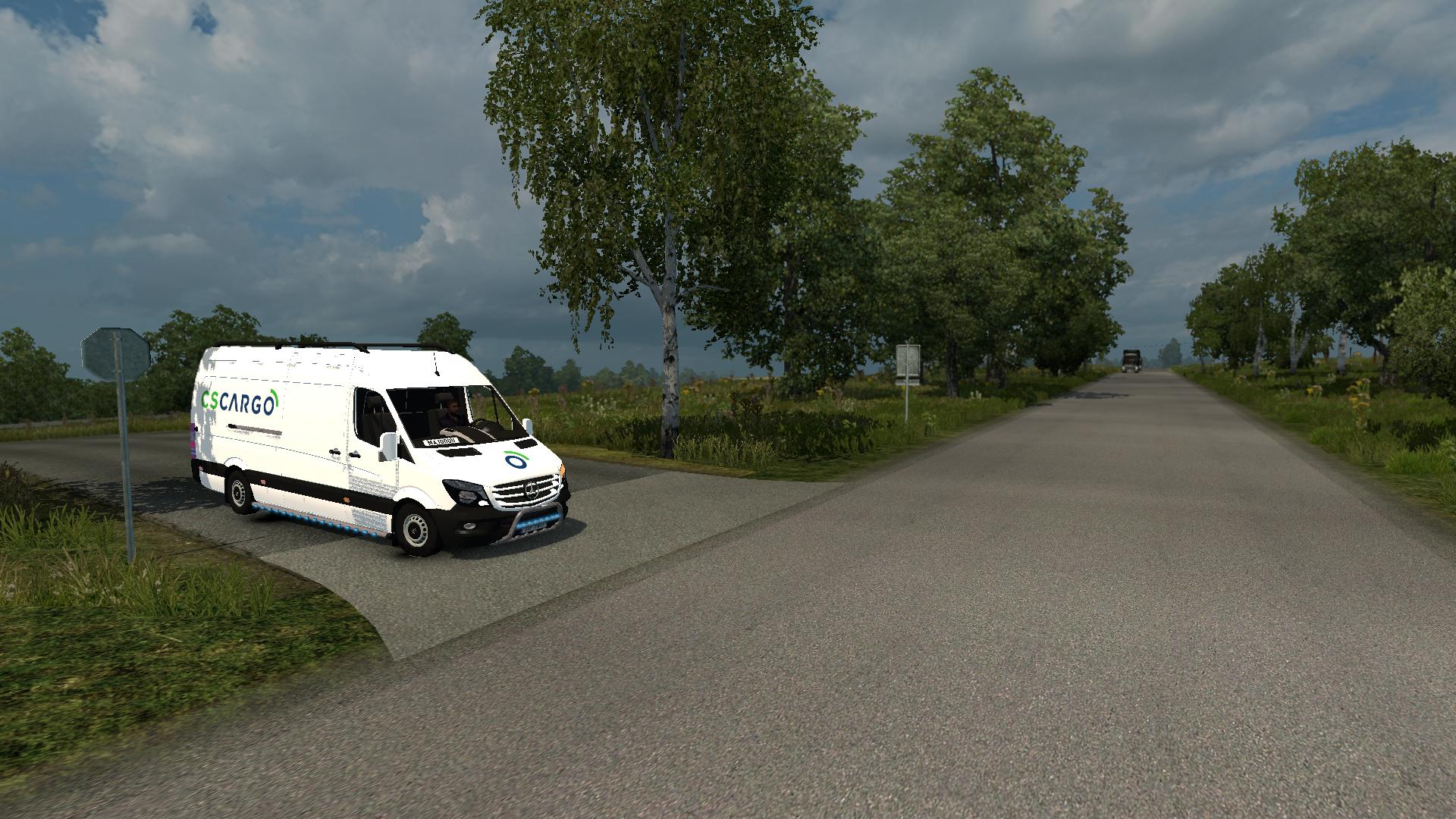 MERCEDES SPRINTER LONG 2014 – CS CARGO SKIN 1.26 MOD - ETS2 Mod Download