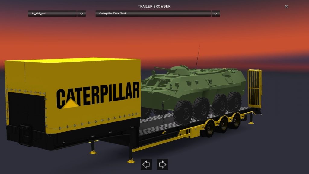 Caterpillar Tank v2.0 Trailer mod - ETS2 Mod Download