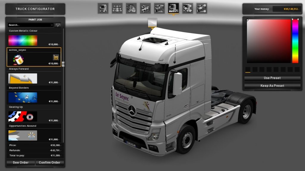 Combo Pack Seyec Transport Skins - ETS2 Mod Download