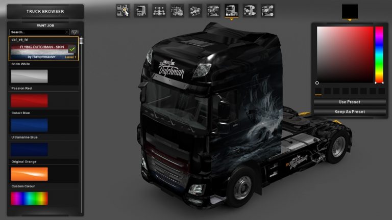 DAF Euro 6 The Flying Dutchman Truck Skin - ETS2 Mod Download