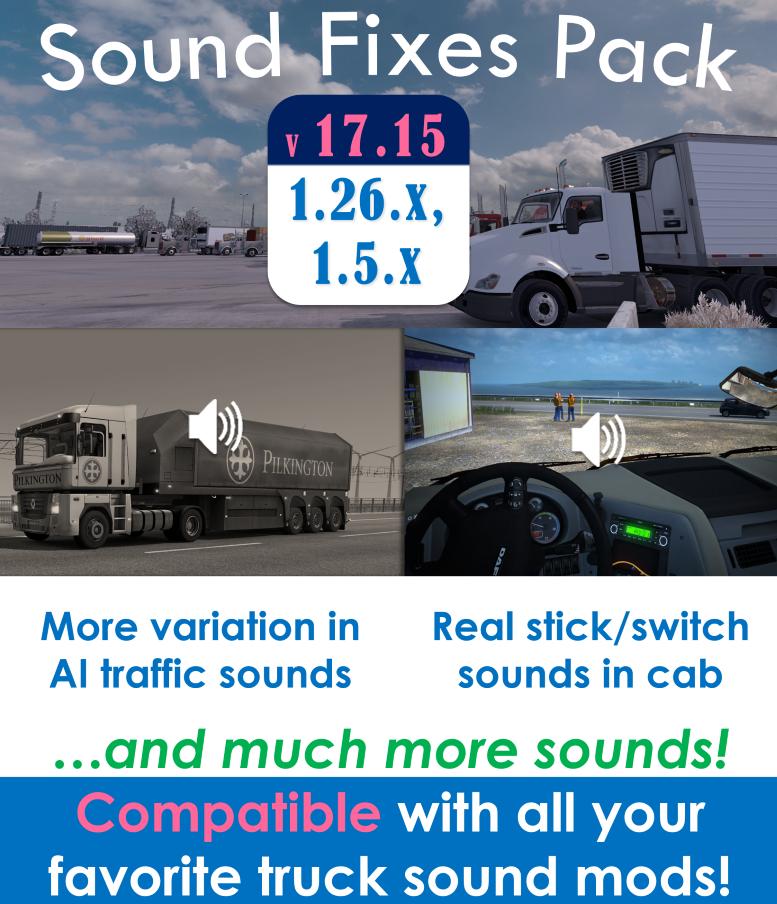 SOUND FIXES PACK V17.15 SOUNDS MOD - ETS2 Mod Download