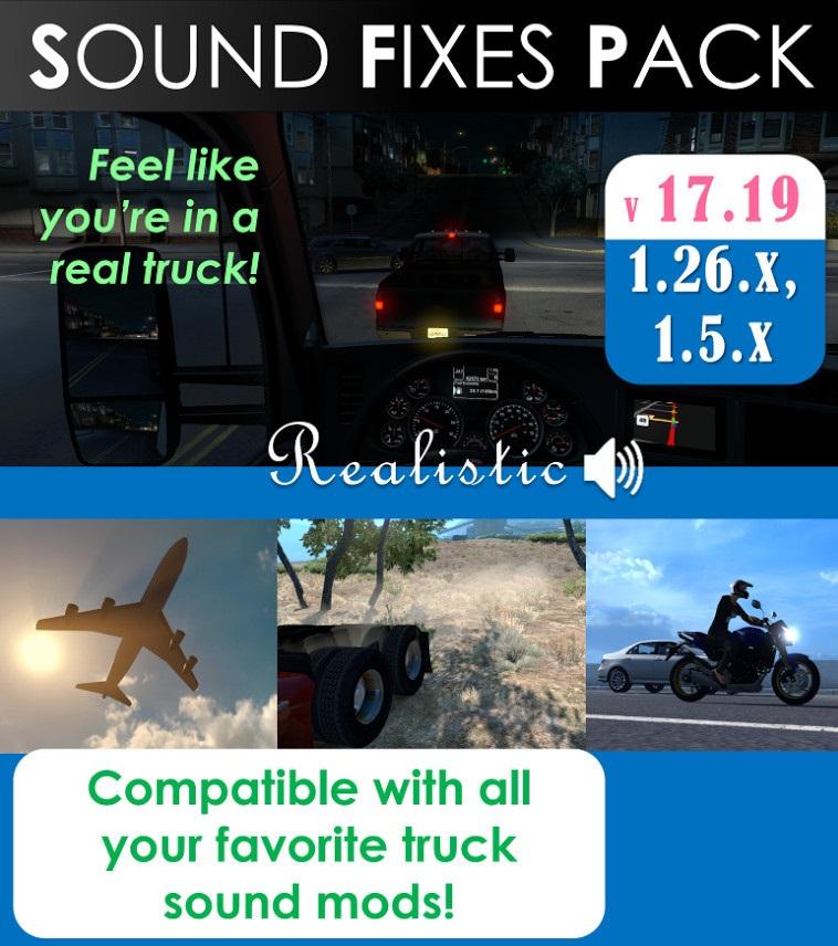 SOUND FIXES PACK V17.19 ETS2 - ETS2 Mod Download