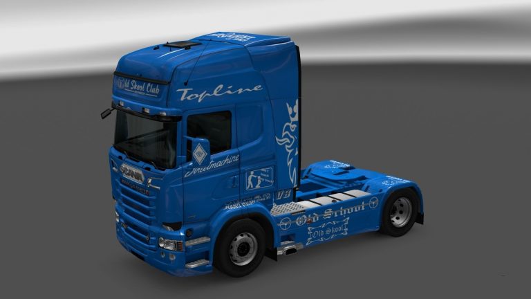 Scania RJL Blue V8 Skin ETS2 - ETS2 Mod Download