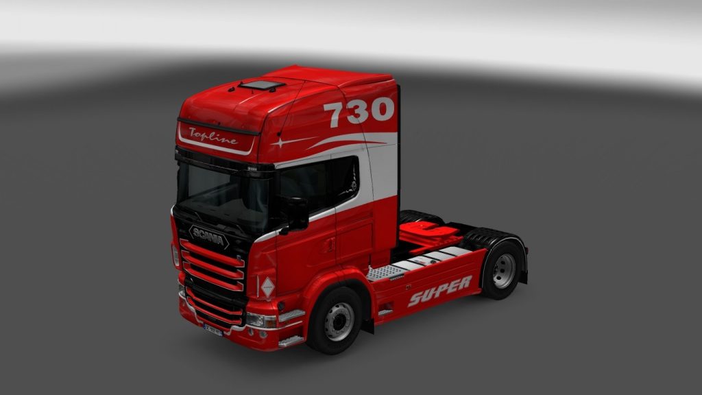 Scania RJL Red Topline Truck Skin - ETS2 Mod Download