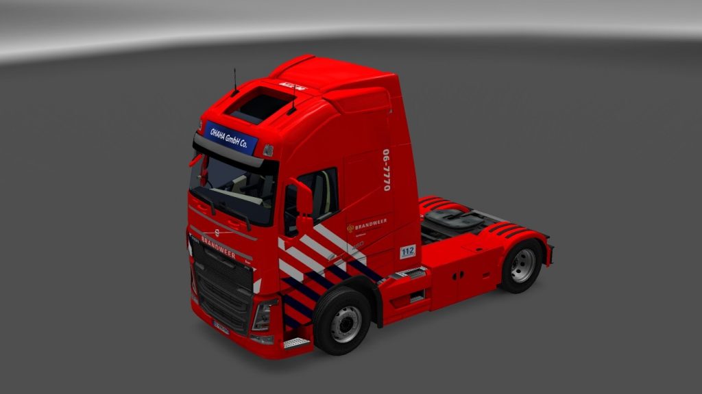 Volvo 2013 Dutch Firetruck Truck Skin V 2.0 - ETS2 Mod Download