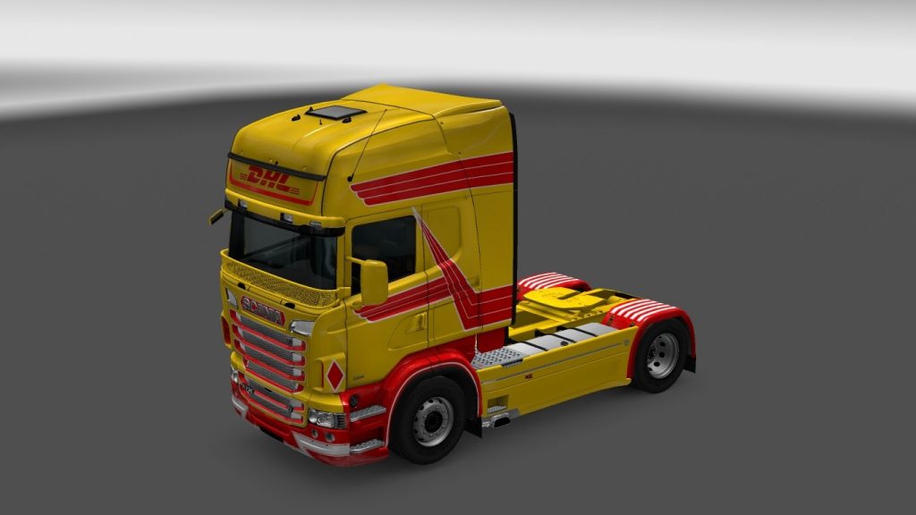 Scania RJL DHL Truck Skin [1.27] - ETS2 Mod Download