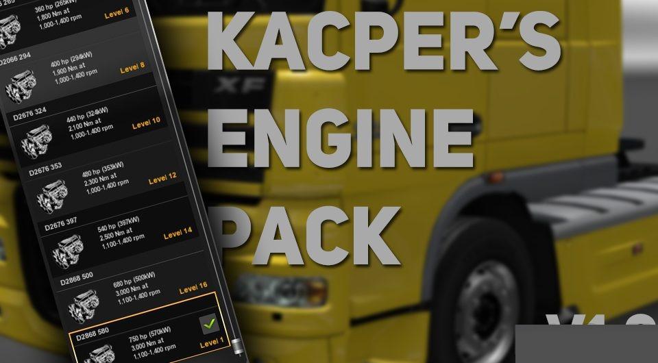 KACPER’S ENGINE PACK V1.0 TUNING MOD - ETS2 Mod Download