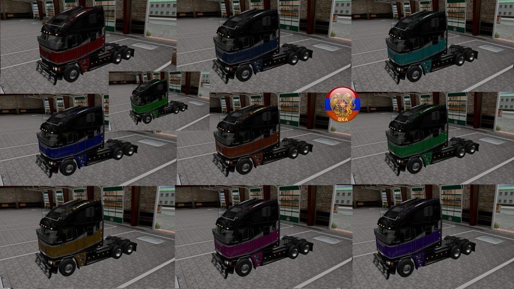 FREIGHTLINER ARGOSY TRUCK SKIN PACKS ARGOSY METALLIC STYLE 1.27.2.3S ...