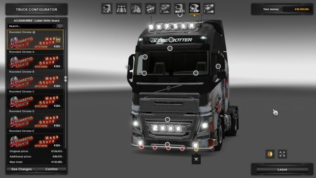 Numeric and Alphabetic Lights Mod for All Trucks 1.27.x Tuning Mod ...