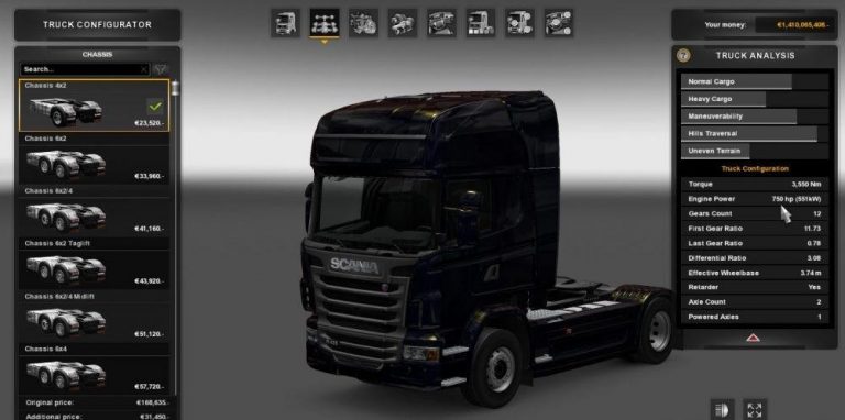 SCANIA 750 WORK IN MULTI V1.0 TUNING MOD - ETS2 Mod Download