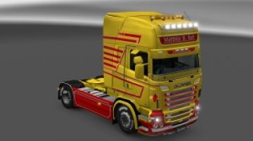Scania RJL Matthijs B. Bolt truck skin by DavyBerto - ETS2 Mod Download