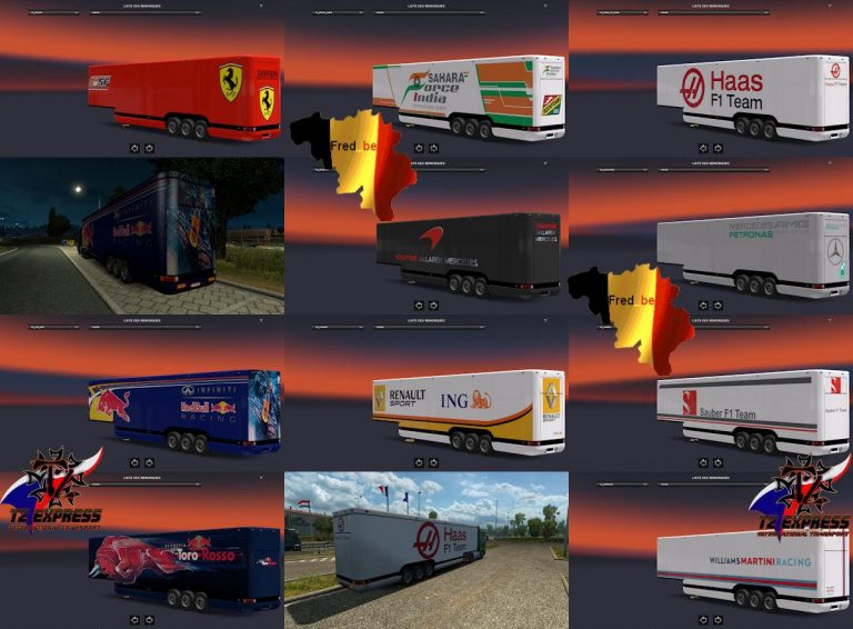 TRAILER PACK AERO DYNAMIC F1 V1.27 (UPDATE) 1.27.XS ETS2 - ETS2 Mod ...