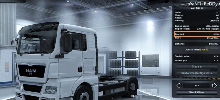 10000 LITRES FUEL TANK FOR ALL TRUCKS TUNING MOD - ETS2 Mod Download