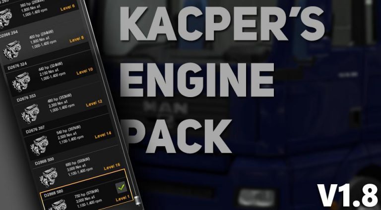 KACPER’S ENGINE PACK V1.8 MOD - ETS2 Mod Download