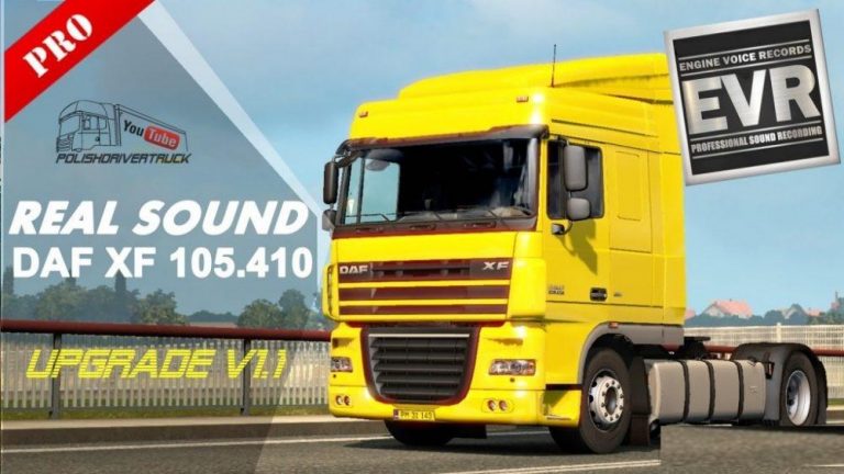DAF XF 105.410 PACCAR MX300 E5 EEV UPGRADE V1.1 SOUNDS MOD - ETS2 Mod Download