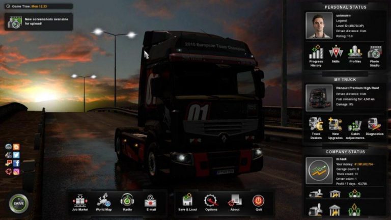 PROFILE XP & MONEY ALL VERSIONS MOD - ETS2 Mod Download