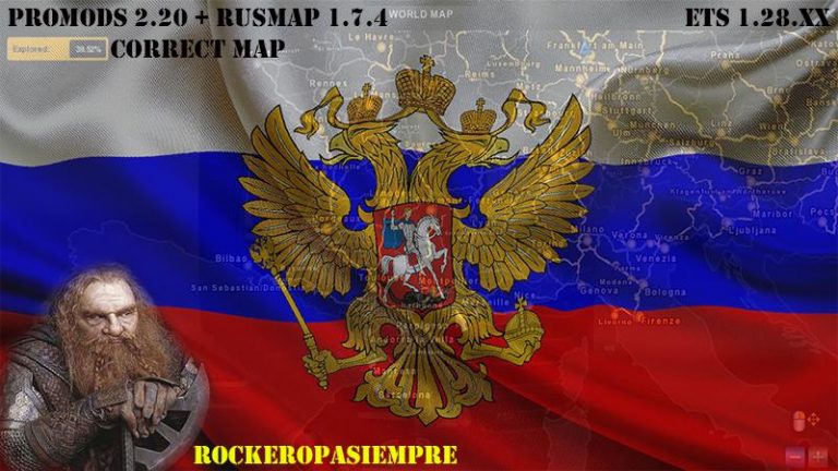 PROMODS & RUSMAP CORRECTMAP 1.28 MAP MOD - ETS2 Mod Download