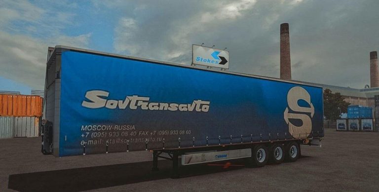 TRAILER KRONE SOVTRANSAVTO 1.28.X TRAILER MOD - ETS2 Mod Download