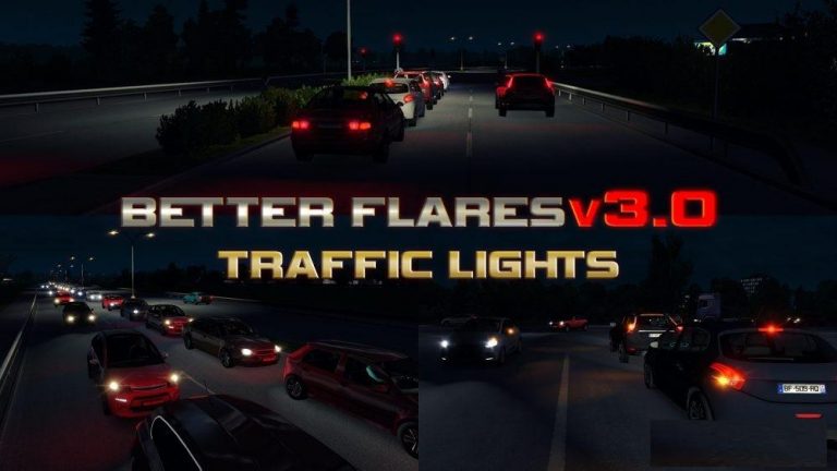 BETTER FLARES V3.0 ADDONS FOR JAZZYCAT PACKS TUNING MOD - ETS2 Mod Download