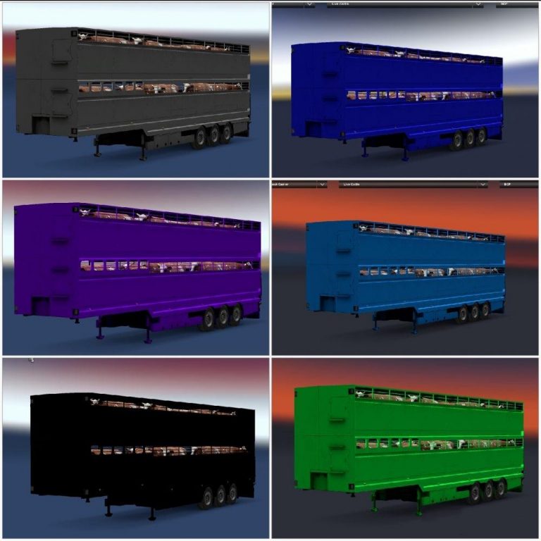 COLORED LIVESTOCK FOR MULTIPLAYER 1.28.X TRAILER MOD - ETS2 Mod Download