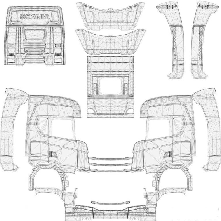 SCANIA R/S 2016 TEMPLATE ALL CABS MOD - ETS2 Mod Download