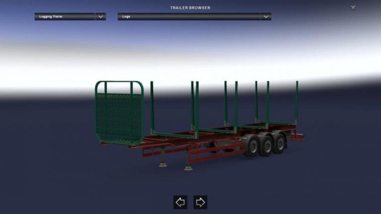 EMPTY LOGGING(WOOD) TRAILER SUPPORT 1.30.X ETS2 - ETS2 Mod Download