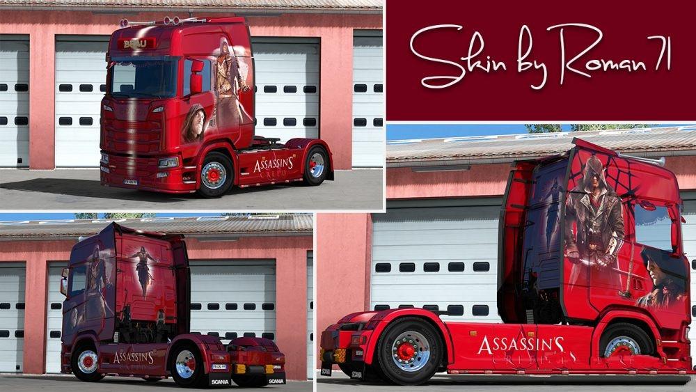 SCANIA NEW GENERATION S ASSASSIN’S CREED TRUCK SKIN - ETS2 Mod Download