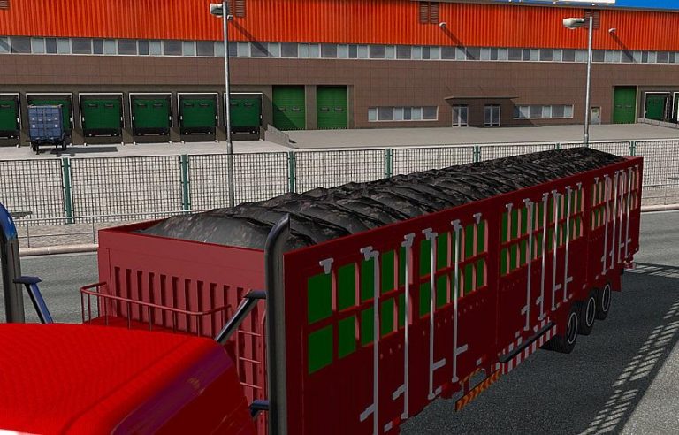 13.5 PULL THE COAL CONTAINER V1.0 TRAILER MOD - ETS2 Mod Download