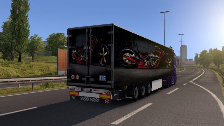 CUSTOM CHOPPER BIKE TRAILER V1.0 MOD - ETS2 Mod Download