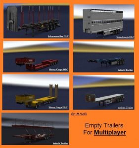 EMPTY TRAILERS FOR MULTIPLAYER V1.0 ETS2 - ETS2 Mod Download