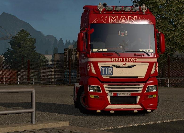 RED LION MAN TGX EURO 6 MADSTER V2.0 TRUCK SKIN - ETS2 Mod Download