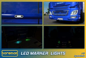 BOREMAN LED MARKER LIGHTS V1.1 1.30.X TUNING MOD - ETS2 Mod Download
