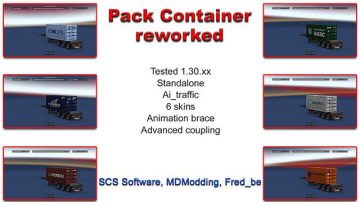 TRAILER CONTAINER REWORKED 1.30 ETS2 - ETS2 Mod Download