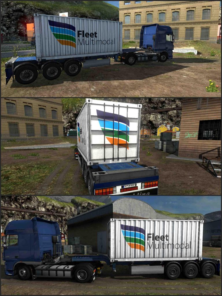 CONTAINER FLEET MULTIMODAL FOR ETS2 1.30 MOD - ETS2 Mod Download