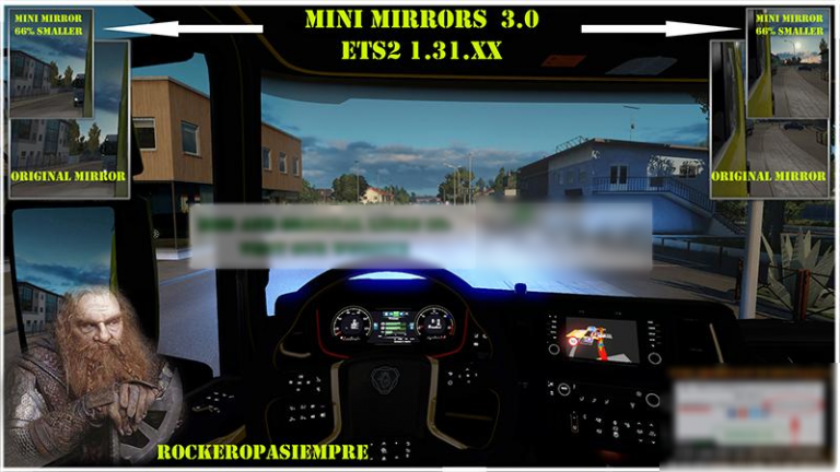 MINI MIRRORS V3.0 FOR ETS2 1.31.X TUNING MOD - ETS2 Mod Download