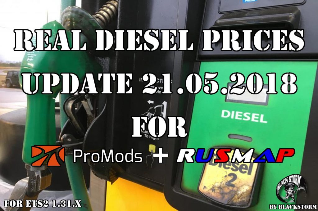 REAL DIESEL PRICES FOR PROMODS MAP V2.27 & RUSMAP V1.8 MOD - ETS2 Mod ...