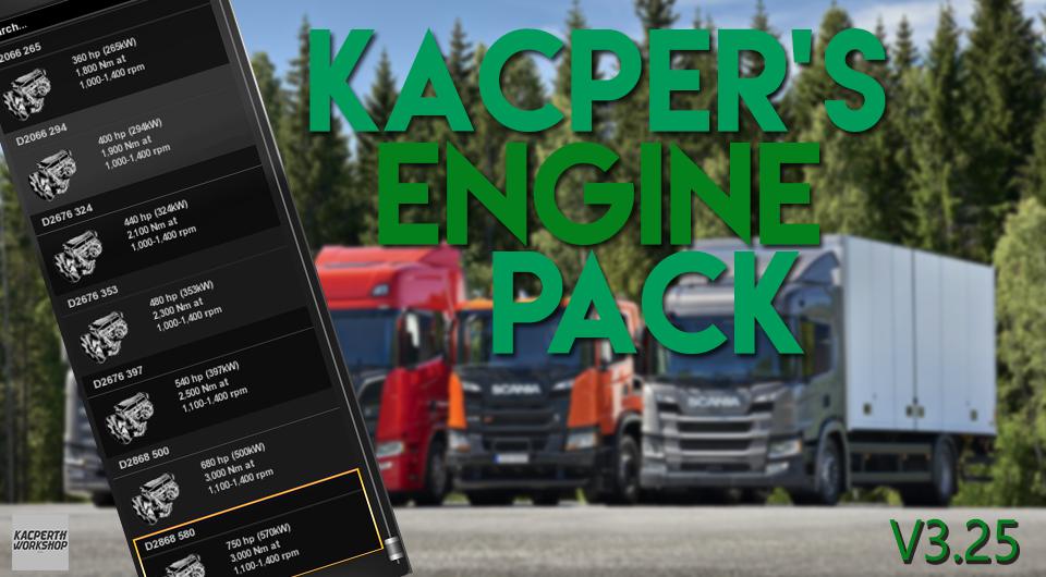 KACPER’S ENGINE PACK V3.25 MOD - ETS2 Mod Download