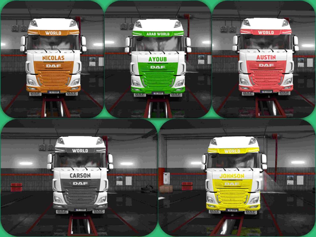 PACK MY NAME V0.2.0 SKIN FOR ETS2 + DLC DAF 1.31 MOD - ETS2 Mod Download