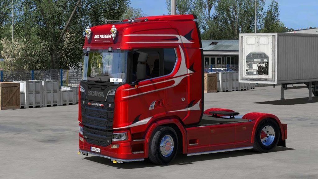 SCANIA S RED-PASSION TRUCK SKIN 1.31 - ETS2 Mod Download