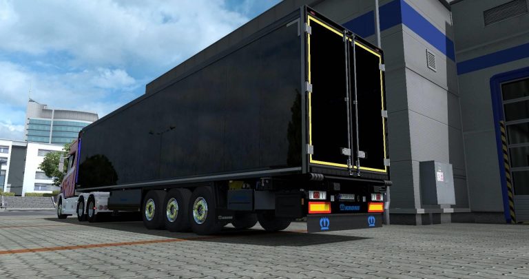 KRONE TRAILER PAINTED PARTS WITH LOGOS V1.1 TUNING MOD - ETS2 Mod Download