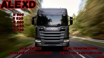 SCANIA R REAL ENGINE AND TRANSMISSION BY ALEXDEDU TUNING MOD - ETS2 Mod ...