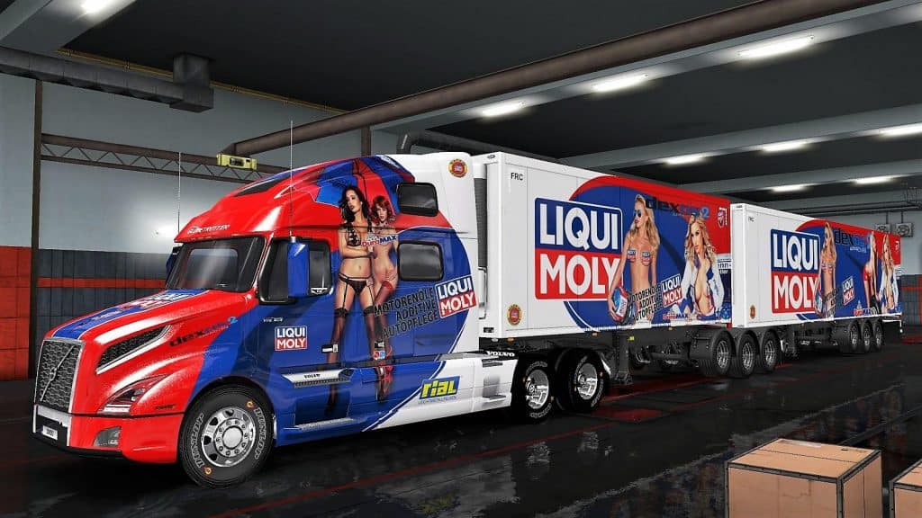 VOLVO VNL 2019 + LIQUI MOLY OWNERSHIP TRAILER FIXED 1.32 ETS2 - ETS2 Mod Download