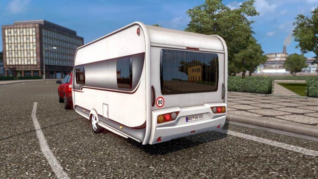 CARAVAN TRAILER V1.1 (1.32, 1.33) ETS2 - ETS2 Mod Download