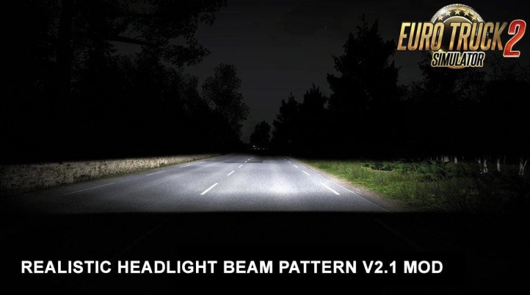 REALISTIC HEADLIGHT BEAM PATTERN V2.1 1.33.X TUNING MOD - ETS2 Mod Download